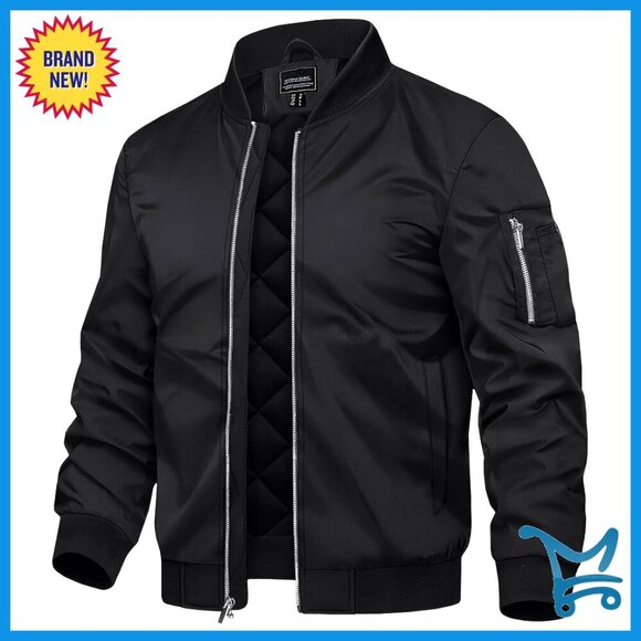 Jackets & Coats | Mens Bomber Jacket Thermal Quilted Water Resistant ...